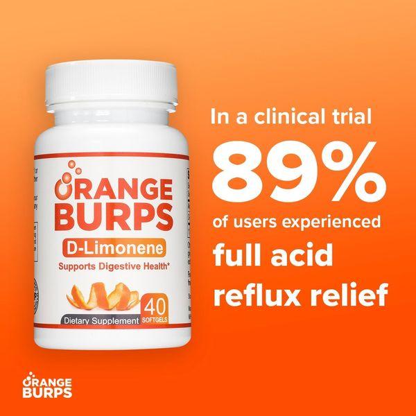 Orange Burps - 100% Natural Supplement for Heartburn and Acid Reflex